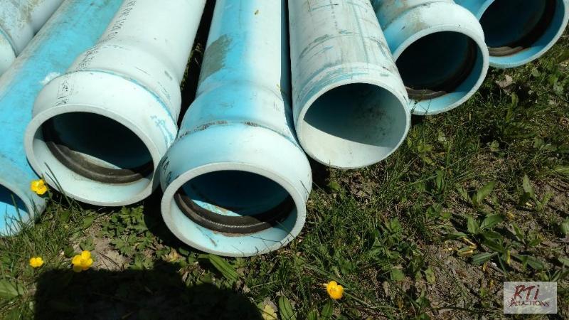 (7) 4"x20' PVC bell joint with gasket wa... | June NetAuction | RTI ...