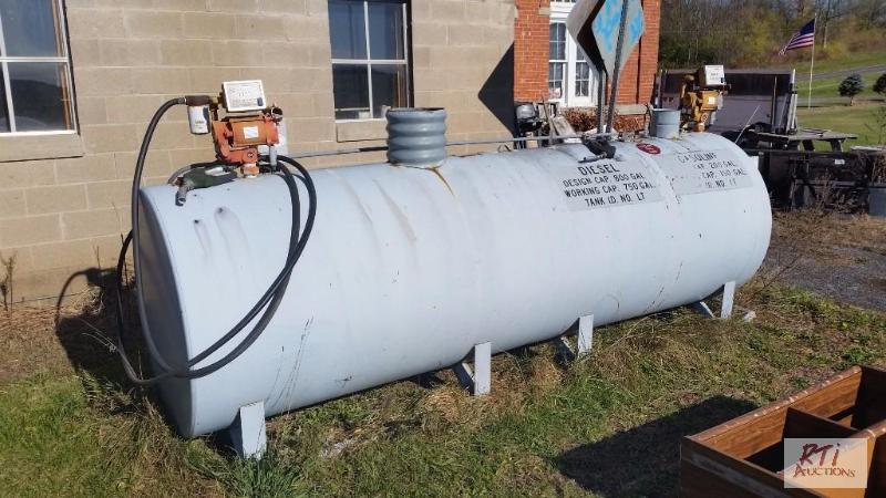 1000 Gallon fuel tank, two compartments, 800 ... | December NetAuction ...